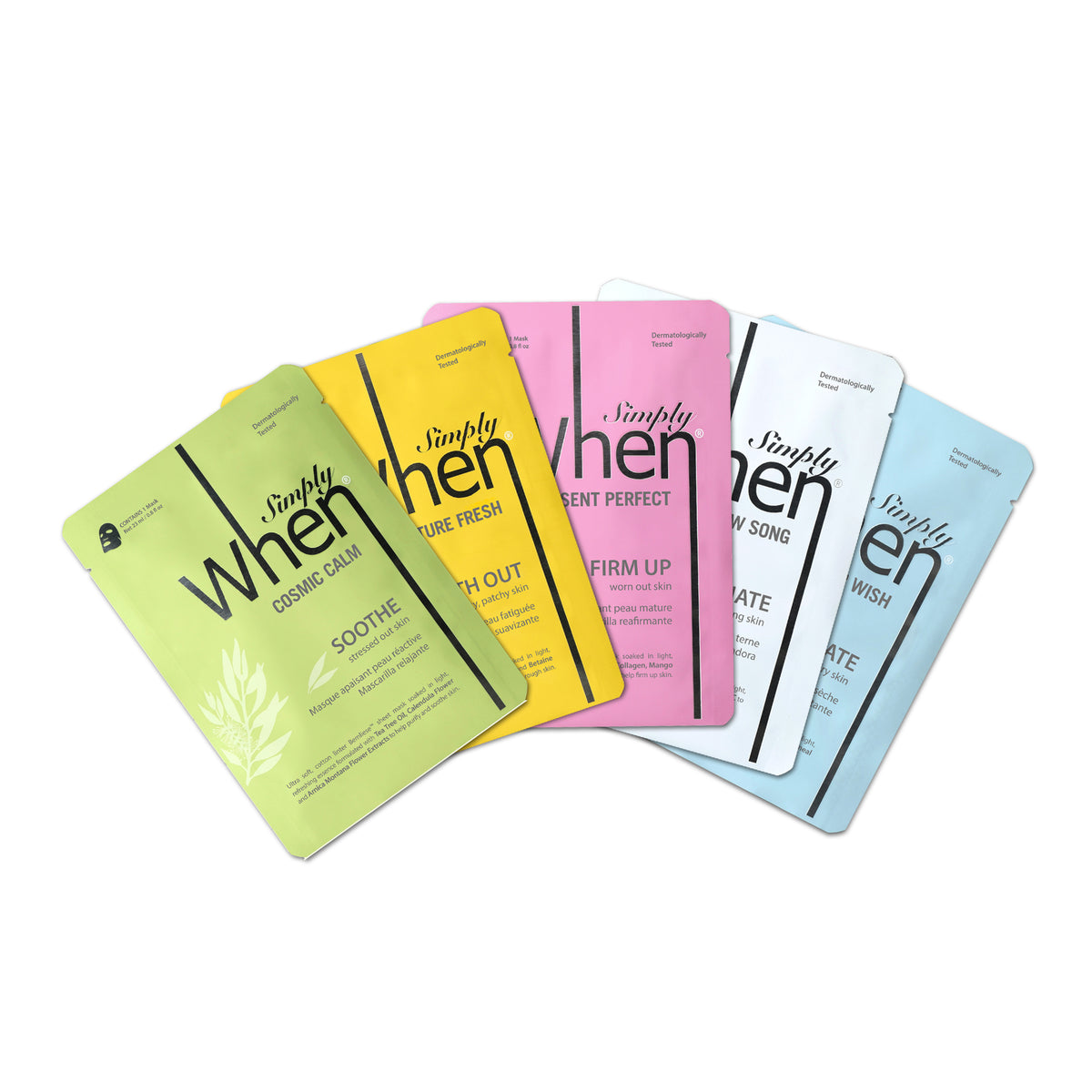 Simply When® Fantastic Five Limited Edition Assorted Sheet Mask Set (5 ...