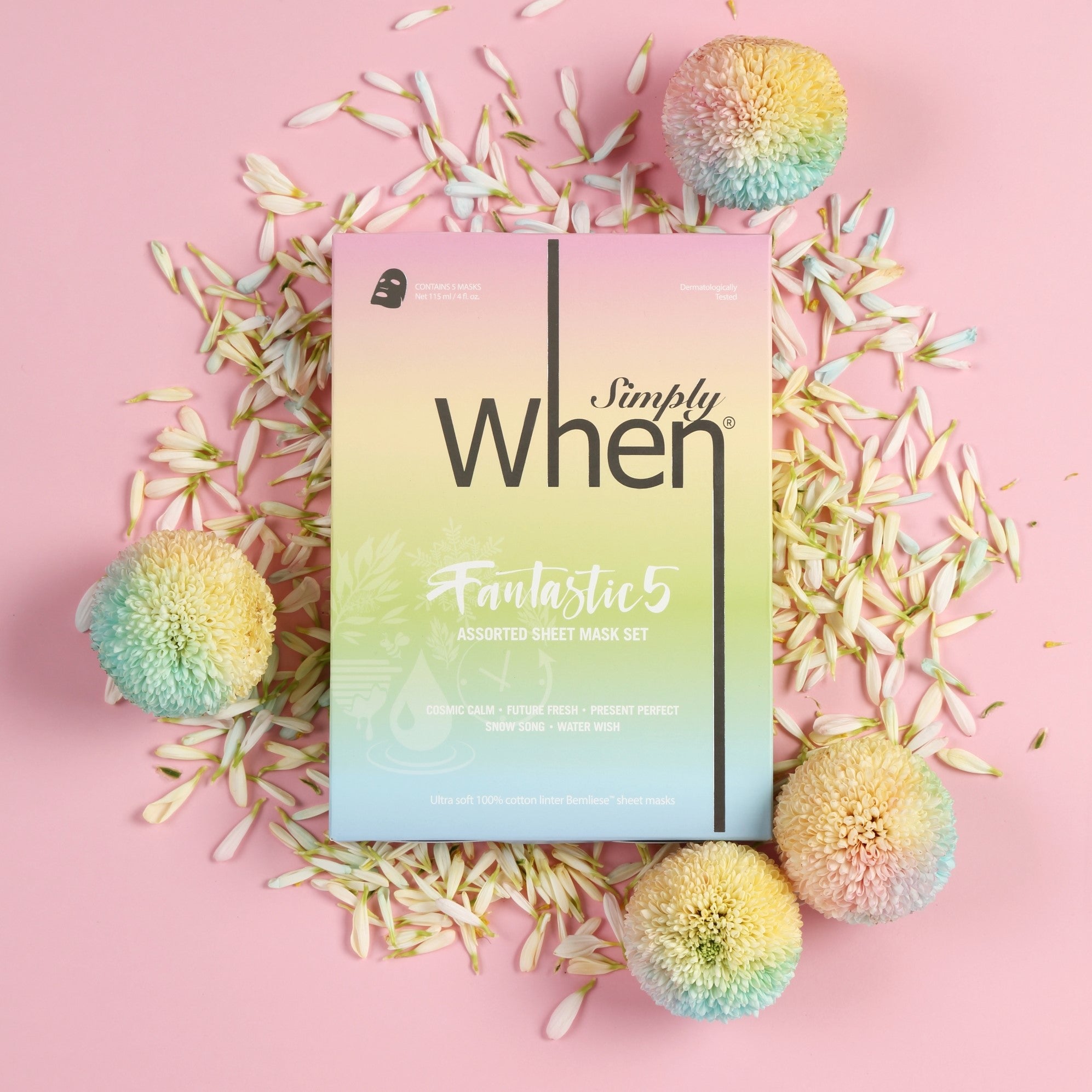 Simply When® Fantastic Five Assorted Sheet Mask Set (5 PACK) – When ...