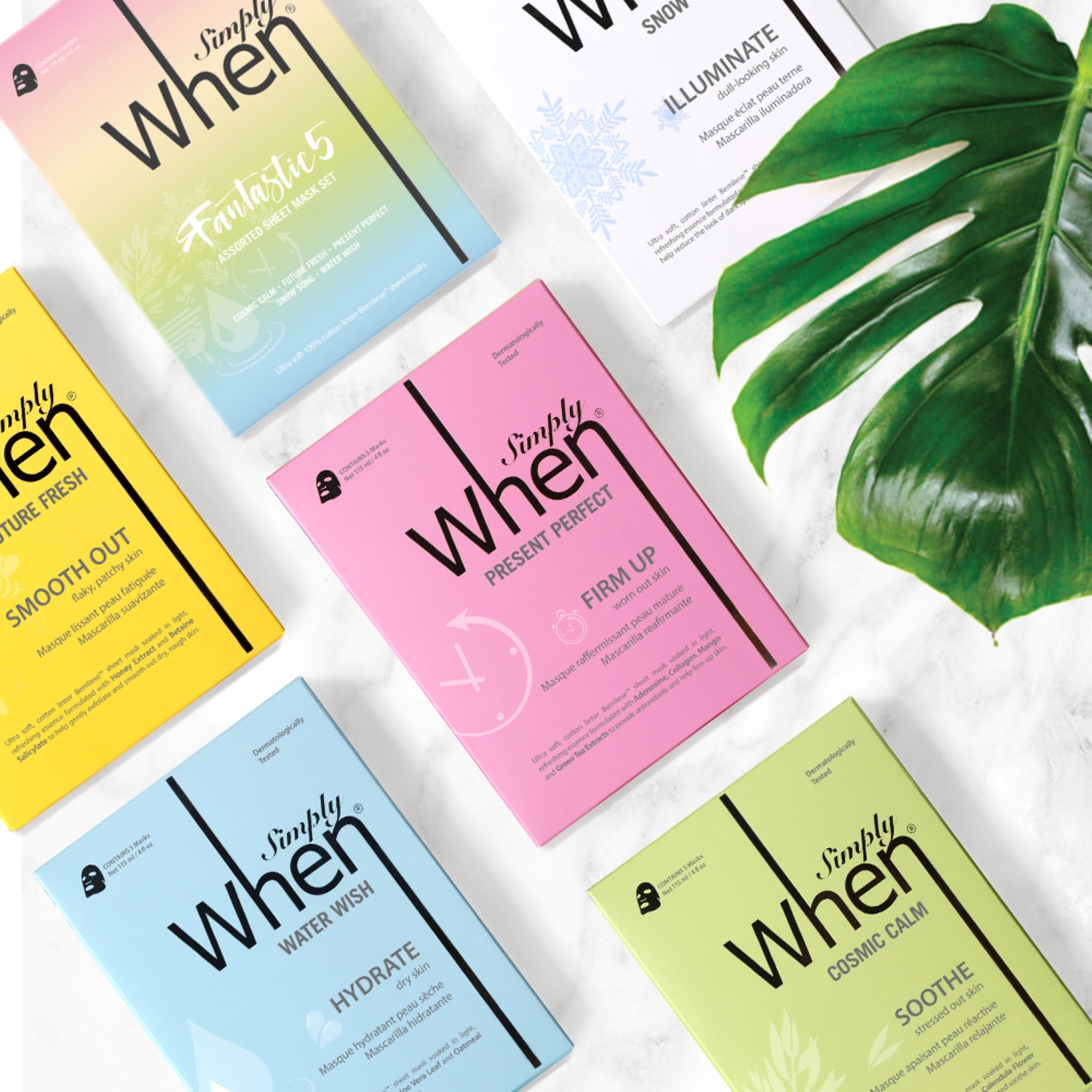 Simply When® Fantastic Five Assorted Sheet Mask Set (5 PACK) – When ...